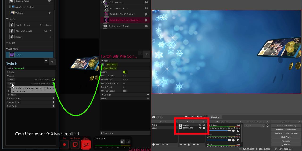 Des Scènes 3D dans OBS Grâce à Polypop