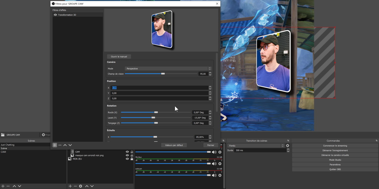Faire une Cam 3D sur OBS en 5 minutes